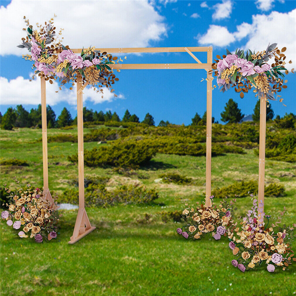 2Pcs Wooden Wedding Arch Backdrop Flower Display Stand – Weddingandparty