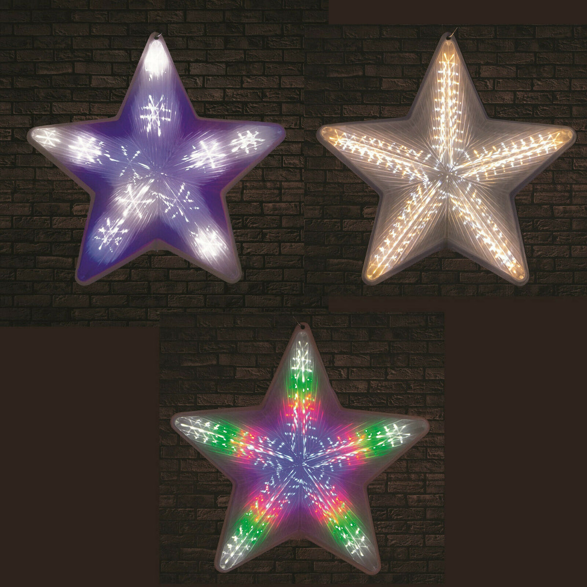 50cm - 45 LED Digital Flashing Star Outdoor Christmas Light ...
